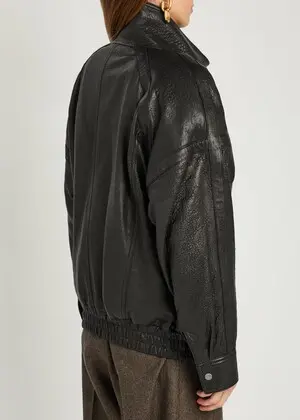 Saint Laurent Grained Leather Blouson Jacket