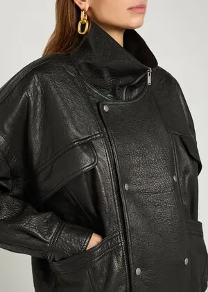 Saint Laurent Grained Leather Blouson Jacket