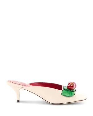Valentino Garavani Cherry Kitten Heel Slides