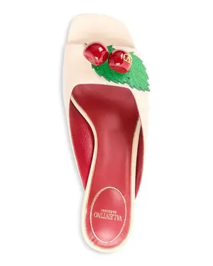 Valentino Garavani Cherry Kitten Heel Slides