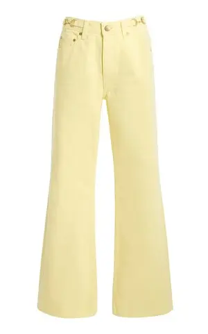 Ulla Johnson Laurel Kick Flare Jeans - Yellow