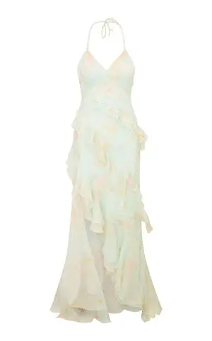 LoveShackFancy Viola Ruffled Chiffon Dress