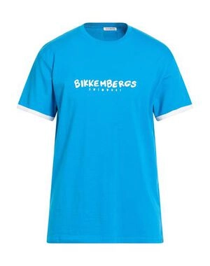 BIKKEMBERGS T-shirt Size Cotton, Elastane - Azure