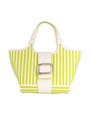ROGER VIVIER Handbag In Textile Fibers And Leather - Green