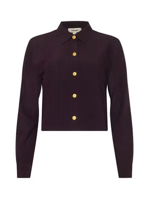L'Agence Cosette Pinstriped Shirt - Dark Malbec Pinstripe