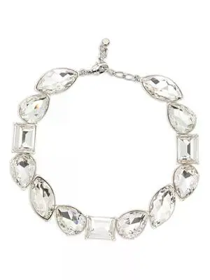 Alexander McQueen Crystals Cocktail Choker Necklace - Silver