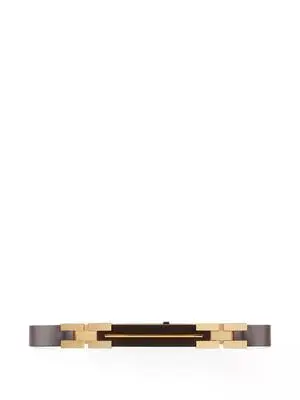 Elisabetta Franchi Metal Plate High-waisted Belt - Brown
