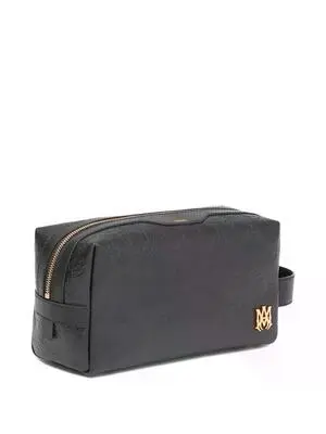 Amiri Logo Leather Toiletry Bag