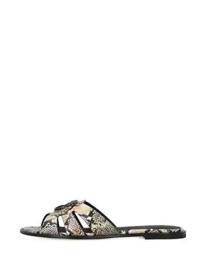 Pinko Love Birds Snakeskin-effect Sandals