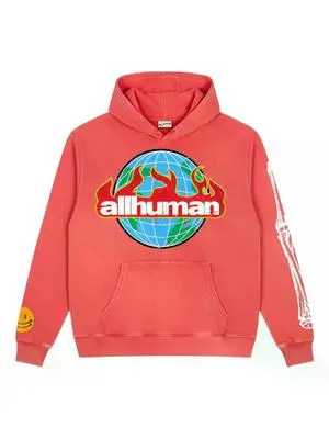 ALL HUMAN Graphic Hooded Sweater