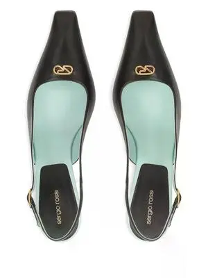 SERGIO ROSSI Logo Slingback Pumps