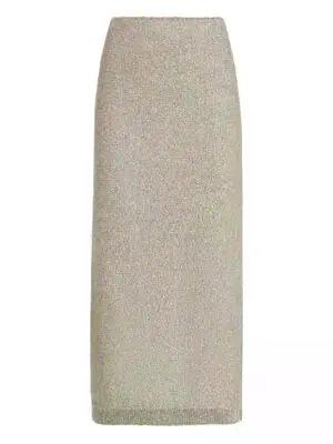 Brunello Cucinelli Elastic-waistband Midi Skirt