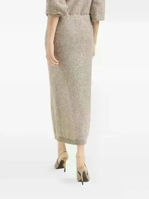 Brunello Cucinelli Elastic-waistband Midi Skirt