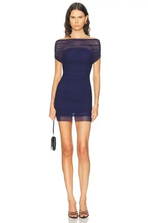 SEROYA Bella Mini Dress - Navy