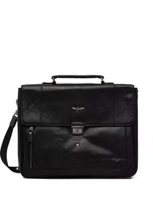 AERONAUTICA MILITARE Buckle-fastening Briefcase - Black
