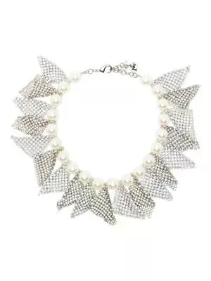 Rosantica Frizz Embellished Necklace - Silver