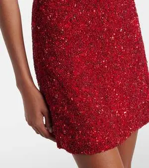 Rachel Gilbert Kaity Embellished Minidress - Red