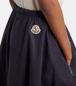 Moncler Cotton-blend Jersey Midi Skirt