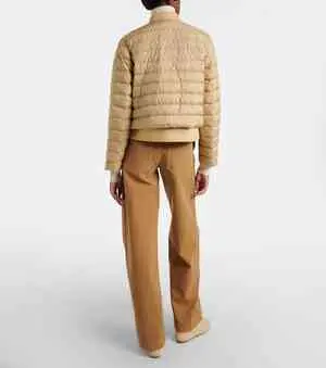 Moncler High-rise Wide-leg Pants - Beige