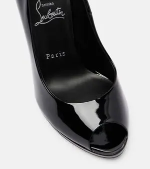 CHRISTIAN LOUBOUTIN Lady Z Peep-toe Pumps - Black
