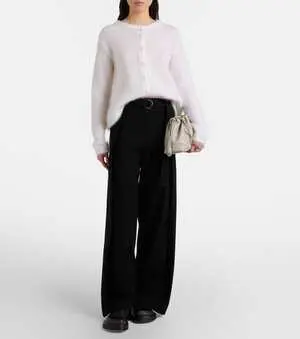 Loewe Belted Wide-leg Wool Pants