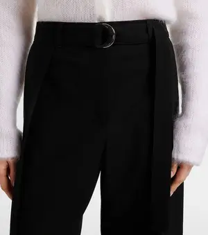 Loewe Belted Wide-leg Wool Pants