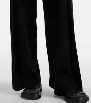 Loewe Belted Wide-leg Wool Pants