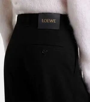 Loewe Belted Wide-leg Wool Pants
