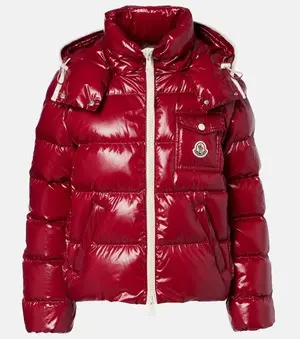 Moncler Andro Hooded Down Jacket - Burgundy