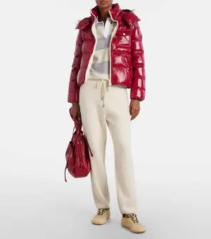 Moncler Andro Hooded Down Jacket - Burgundy