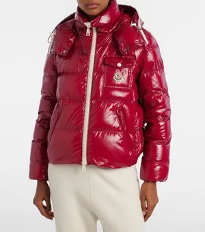 Moncler Andro Hooded Down Jacket - Burgundy