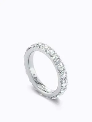 BRIONY RAYMOND Toile Diamond Eternity Ring - 18 Karat White Gold