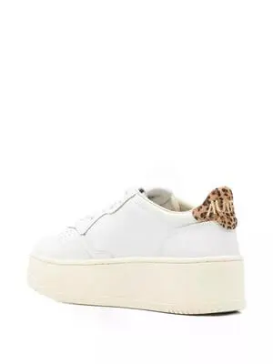 AUTRY Medalist Platform Leopard-panel Sneakers