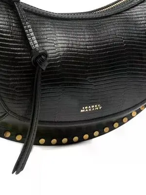 Isabel Marant Oskan Lizard-effect Studded Shoulder Bag