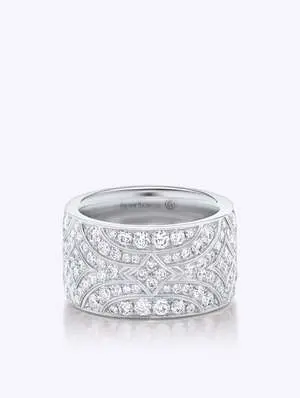 BRIONY RAYMOND Jumbo Athena Diamond Cigar Band - 18 Karat White Gold