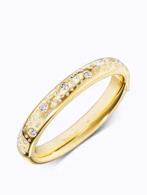 BRIONY RAYMOND Jumbo Sloan Scatter Diamond Bangle - 18 Karat Yellow Gold