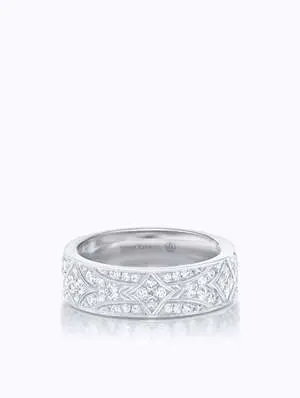 BRIONY RAYMOND Slim Athena Diamond Cigar Band - 18 Karat White Gold