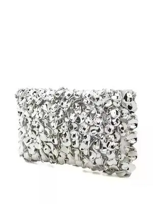 Simkhai Reese Beaded Chain-strap Clutch Bag - Silver