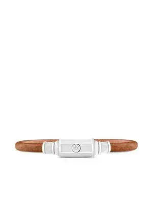 MARIE LICHTENBERG Diamond Lasso Leather Bracelet - Silver