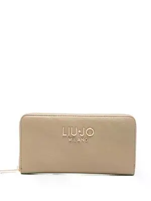 Liu Jo Large Logo Zip Wallet - Neutrals