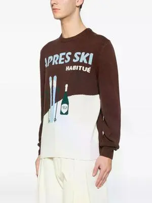 MC2 SAINT BARTH Intarsia Knit Sweater - Brown
