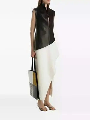 Khaite Von High-neck Asymmetric Top - Black