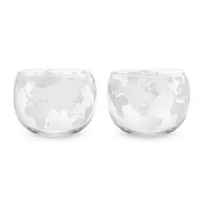Final Touch Revolve Globe Glassset Of 2 - Clear