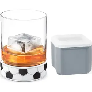 Final Touch Kick-off Soccer / Football Tumbler With Ice Mould - Clear