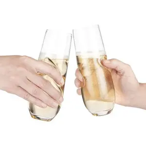 Final Touch Bubbles Sparkling Wine / Champagne Stemless Glassesset Of 4