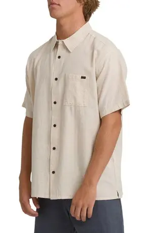 BILLABONG Victoria Short Sleeve Button-down Shirt - Off White