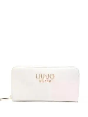 Liu Jo Large Logo Zip Wallet - White