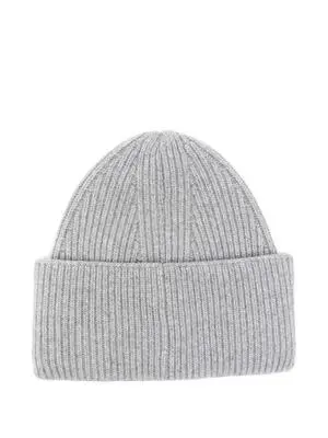 LANEUS Ribbed Knit Beanie - Grey