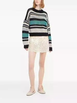 Alanui Striped Open-knit Sweater