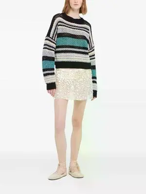 Alanui Striped Open-knit Sweater